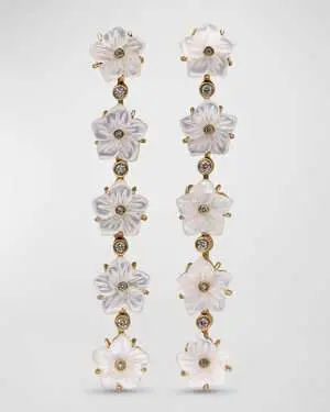 Stephen Dweck Mother Of And Diamond Dangle Earrings - Pearl