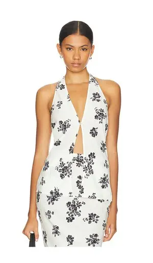 House Of Harlow 1960 X Jinx Top - Cream & Black