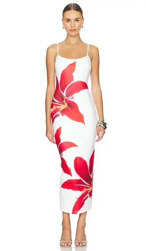 RUNAWAY THE LABEL Floral Midi Dress