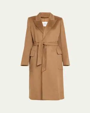 Max Mara Nyssa Belted Cashmere Coat - Tobacco