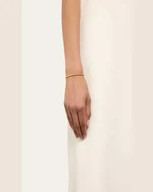 JENNIFER MEYER 18k Yellow Mini Bezel Tennis Bracelet