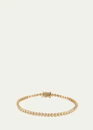JENNIFER MEYER 18k Yellow Mini Bezel Tennis Bracelet