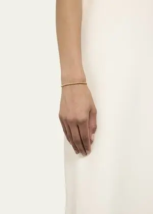 JENNIFER MEYER 18k Yellow Mini Bezel Tennis Bracelet