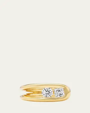 UNIFORM OBJECT 18k Impact Diamond Ring - Gold