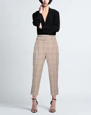 Peserico Tartan Linen Tapered Pants