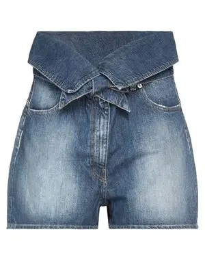 VICOLO Denim High-waisted Shorts - Blue