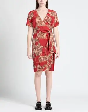 MARCIANO Paisley Print Wrap Dress - Red