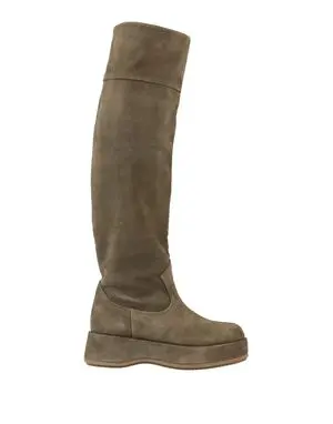 PALOMA BARCELO Suede Wedge Platform Boots - Green