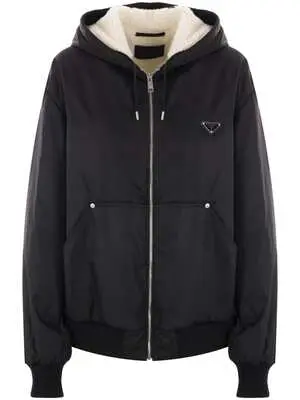 Prada Re-nylon Triangle-logo Hooded Jacket