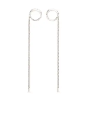 COURREGES Holy Chained Dangle Earrings - Silver