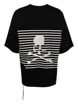 MASTERMIND WORLD Stripe-print Cotton T-shirt - Black