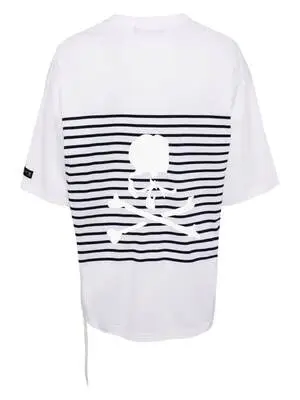MASTERMIND WORLD Stripe-print Cotton T-shirt - White