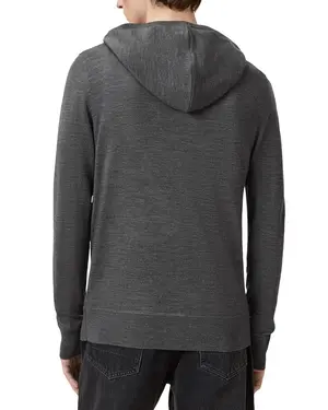 ALLSAINTS Mode Merino Wool Slim Fit Full Zip Hoodie - Monument Grey