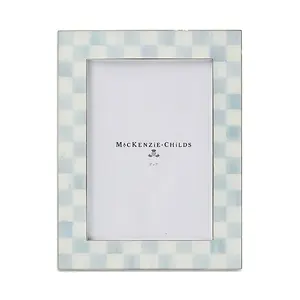 MACKENZIE-CHILDS Sterling Check Silver Plated 5x7 Frame - Multi