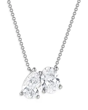Bloomingdale'S 2.25 Tcw Lab Grown Diamond Toi Et Moi Pendant - White