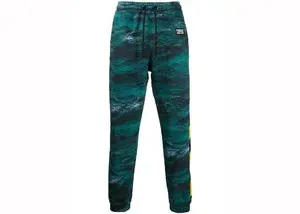 Burberry Tape Detail Sea Print Trackpants