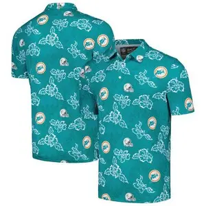 Reyn Spooner Miami Dolphins Throwback Pua Performance Polo - Aqua