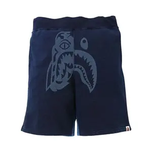 A BATHING APE Tiger Shark Sweat Shorts - Blue