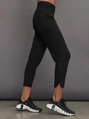 Carbon38 High Rise Slim Jogger - Black