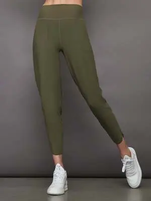 Carbon38 High Rise Slim Jogger - Olive