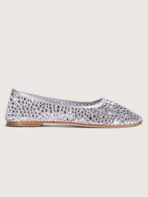 Dear Frances Balla Crystal Ballerinas - Silver