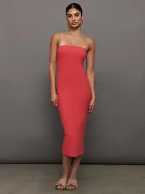 Carbon38 Strapless Dress - Tomato