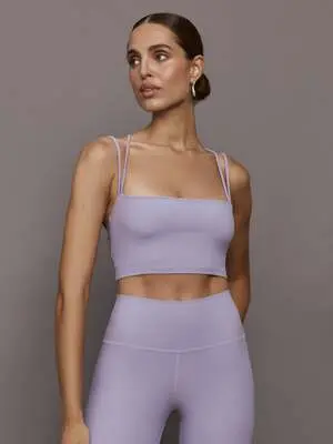Carbon38 Strappy Bra In Melt - Lavender Grey