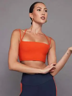 Carbon38 Strappy Bra In Melt - Orange