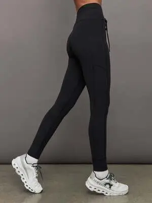 Carbon38 High Rise Pocket Legging In Melt - Black