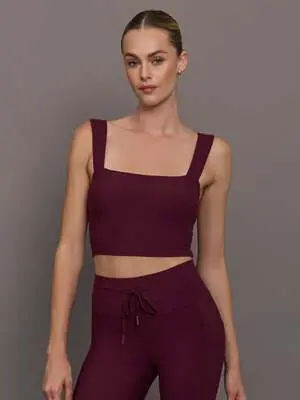 Carbon38 Square Neck Bra Top In Melt - Fig