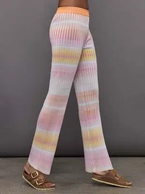 Missoni Straight Ribbed Trousers - Orange / Multi