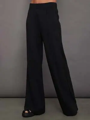 Carbon38 Pintuck Knit Pant - Black