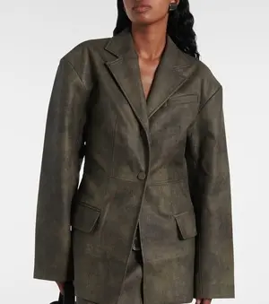AYA MUSE Kaya Faux Leather Jacket - Grey