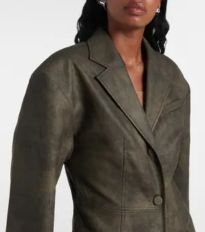 AYA MUSE Kaya Faux Leather Jacket - Grey