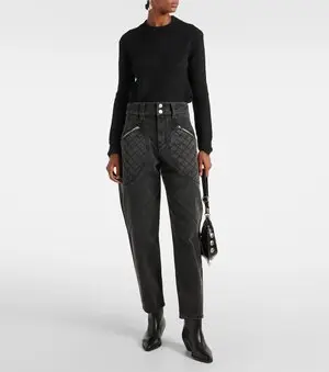 Isabel Marant Étoile Catarina Paneled Tapered Jeans