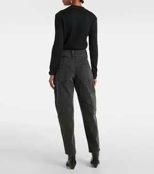 Isabel Marant Étoile Catarina Paneled Tapered Jeans