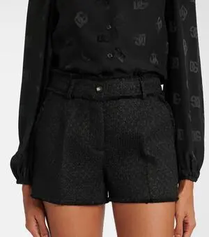 Dolce & Gabbana Wool-blend Tweed Shorts