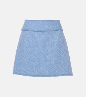 Dolce & Gabbana Wool-blend Tweed Miniskirt - Blue