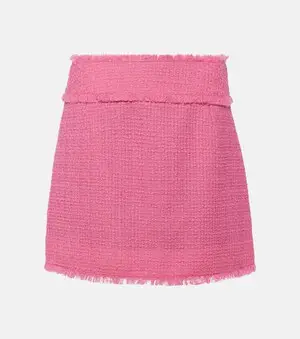 Dolce & Gabbana Wool-blend Tweed Miniskirt - Pink