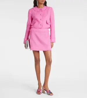 Dolce & Gabbana Wool-blend Tweed Miniskirt - Pink