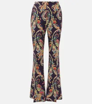 Etro Paisley Flared Trousers - Blue