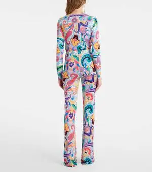 Etro Paisley High-rise Flared Pants - Multicoloured