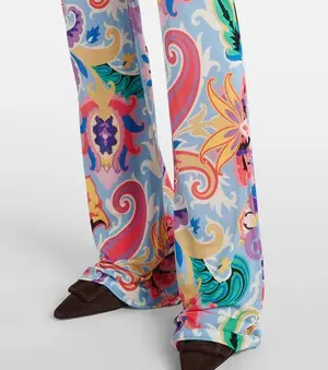 Etro Paisley High-rise Flared Pants - Multicoloured