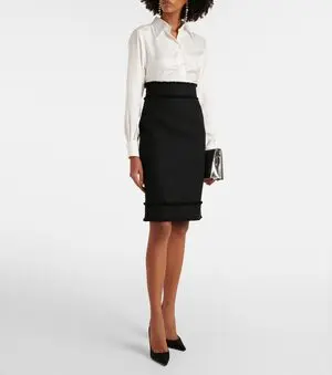 Dolce & Gabbana Wool-blend Tweed Pencil Skirt