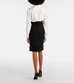Dolce & Gabbana Wool-blend Tweed Pencil Skirt