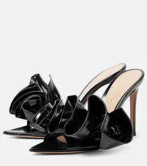 GIANVITO ROSSI Gabrielle 105 Leather Mules - Black