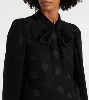 Dolce & Gabbana Dg Bow-detail Silk Blouse