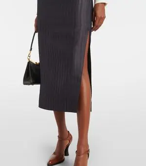 Etro Wool-blend Pencil Skirt - Blue