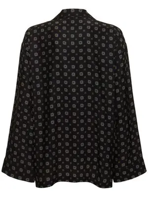Moschino Printed Silk Satin Shirt