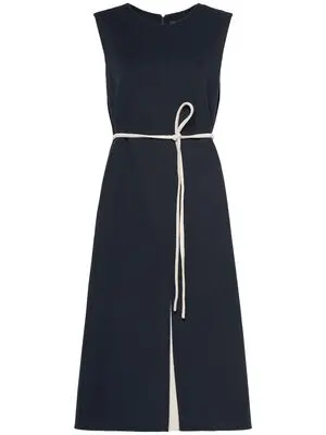 Max Mara Simone Wool Midi Dress - Navy